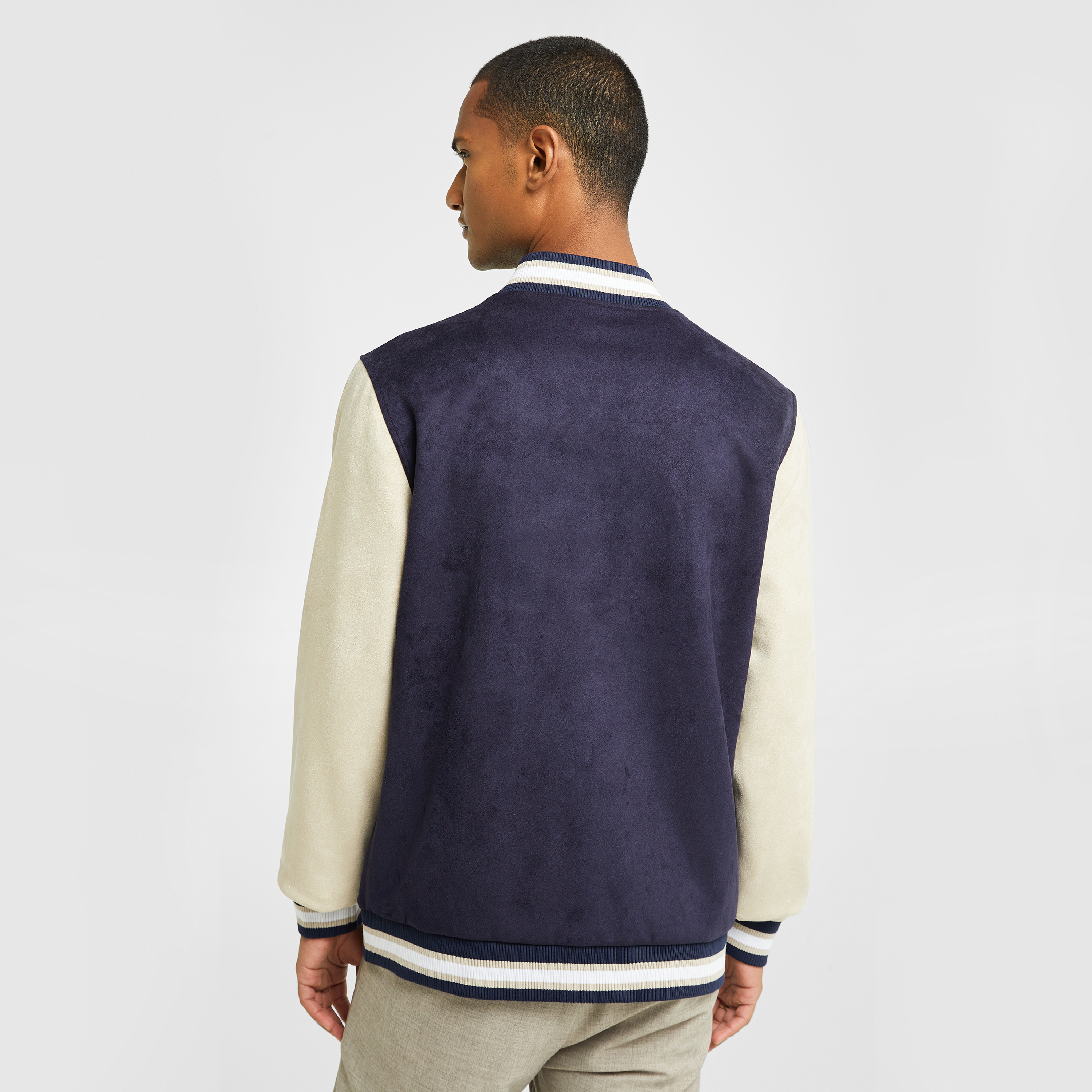 Navy Columbia Varsity Jacket | Men's Tops | yd AU