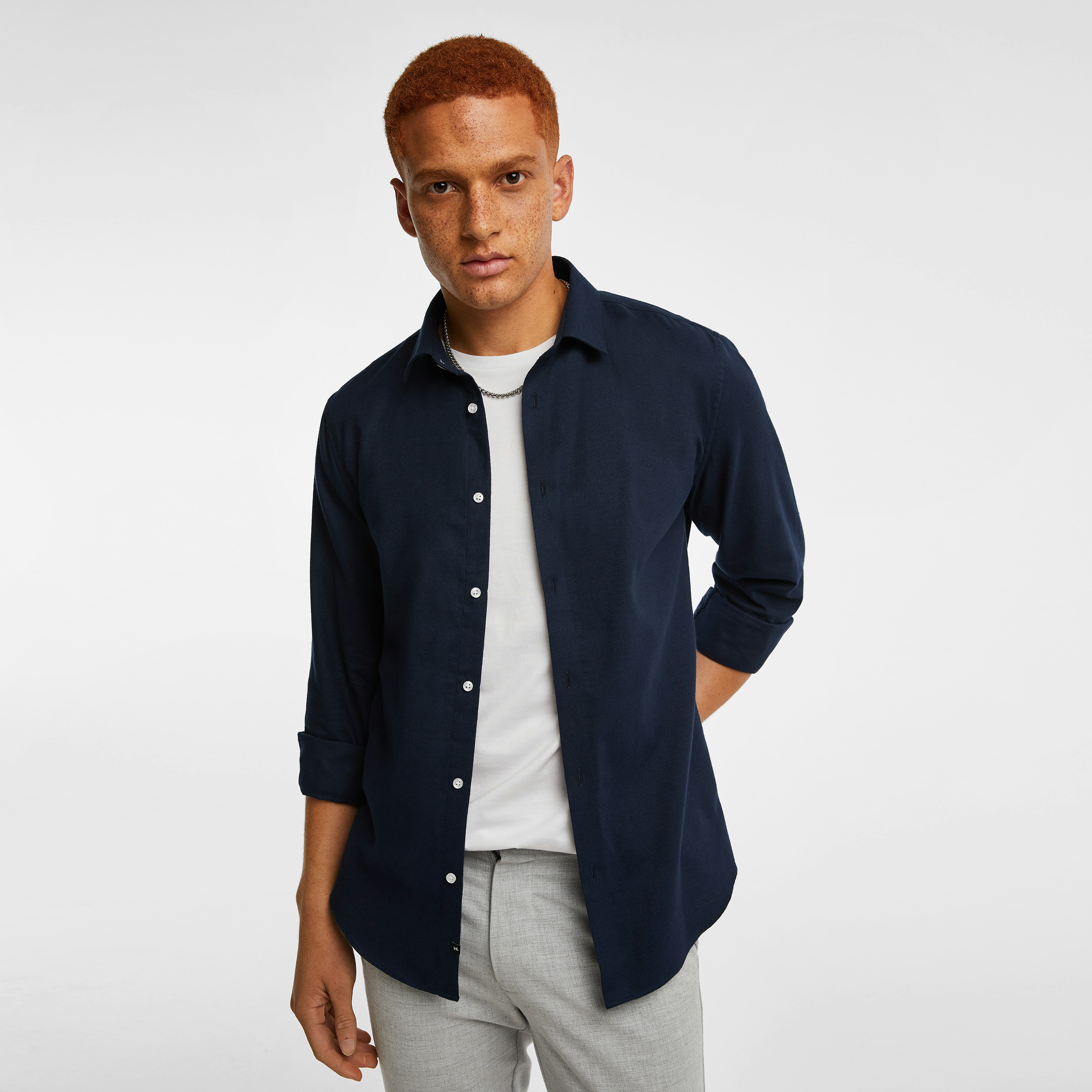Navy Hargrove Shirt | Men's Tops | yd AU