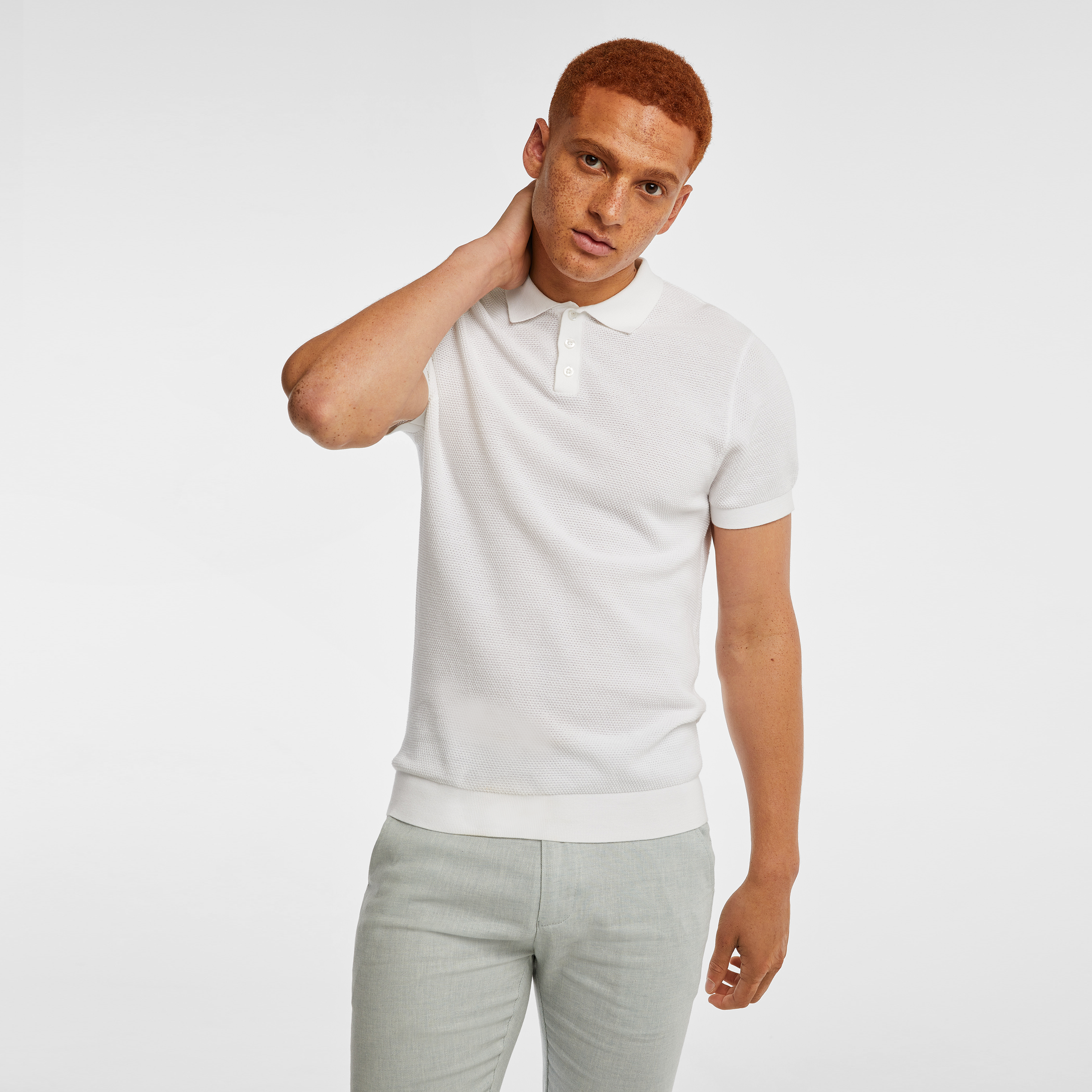 Black Banderas Knitted Polo Shirt | Men's Tops | yd AU