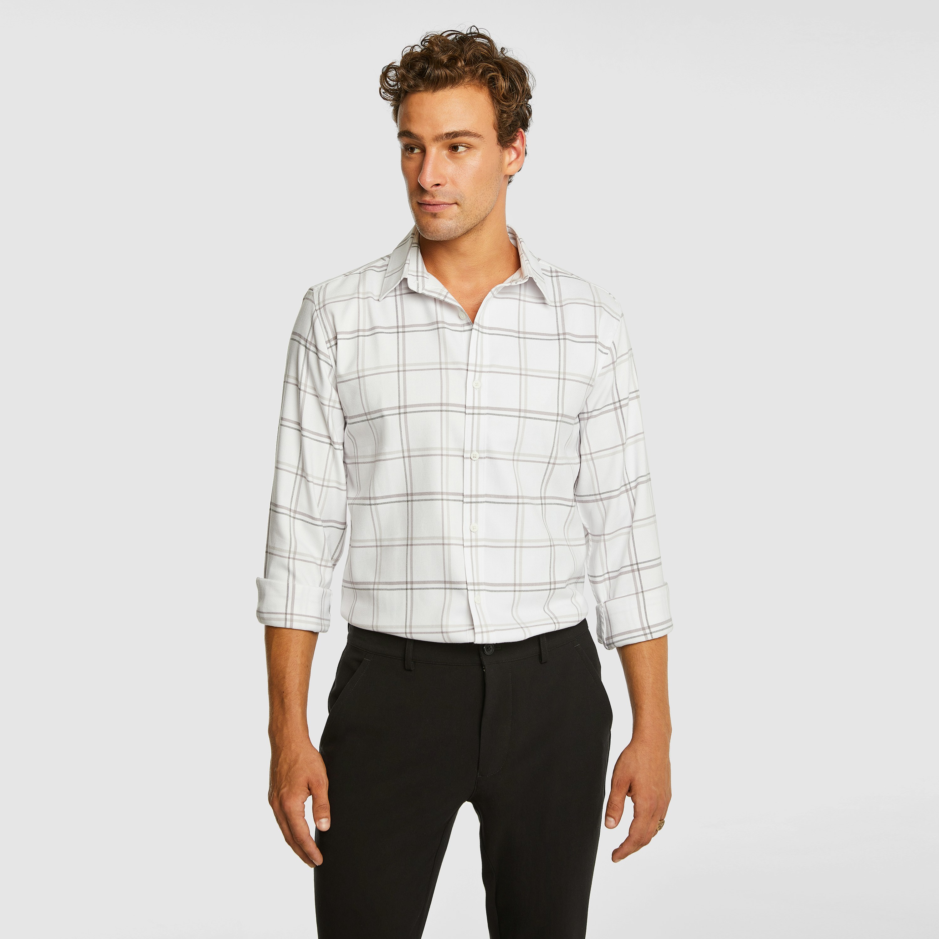 White Bangor Check Shirt | Men's Tops | yd AU