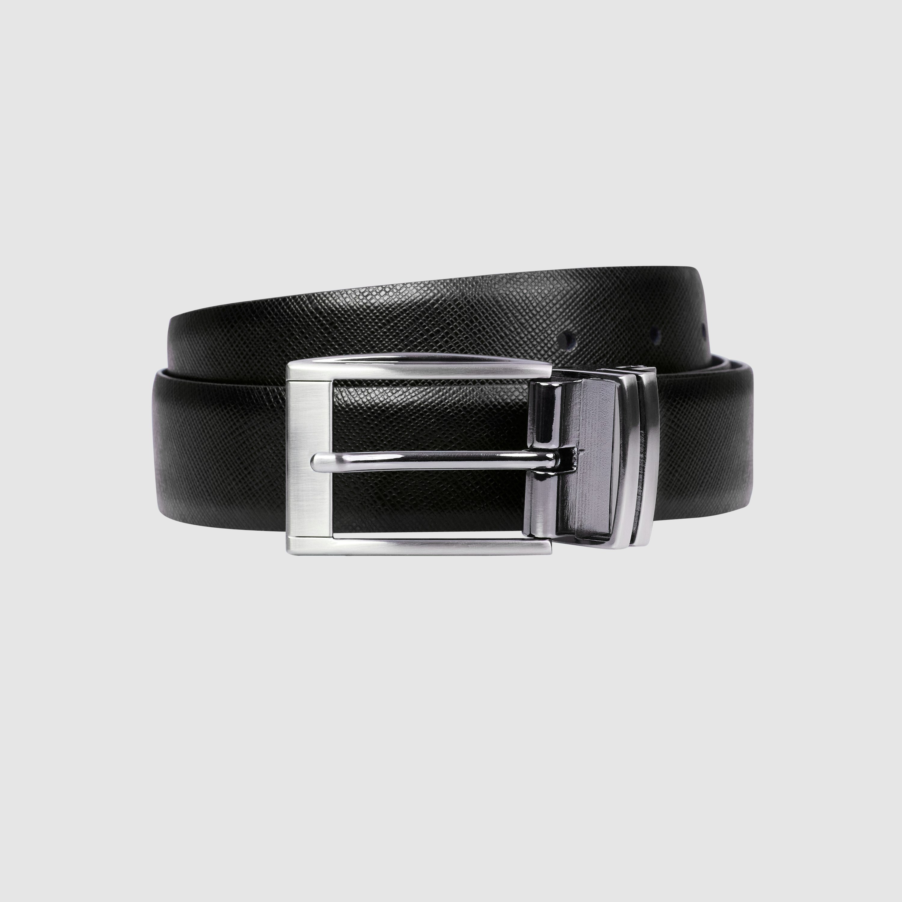 Black Realist Prong Buckle Textured Belt | Men's Accessories | yd NZ