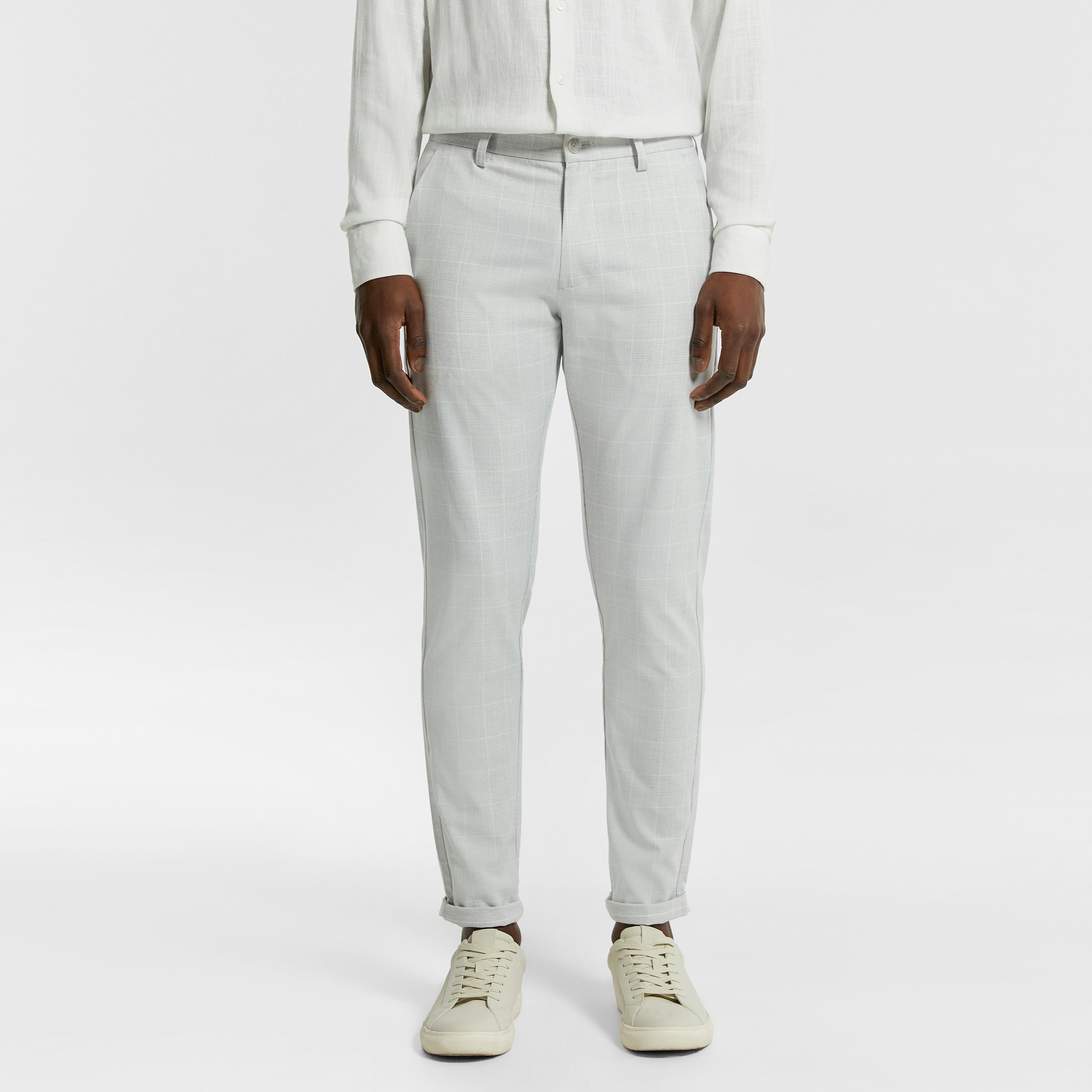 Ice Grey Terrazzo Check Skinny Chino | Men's Bottom | yd AU