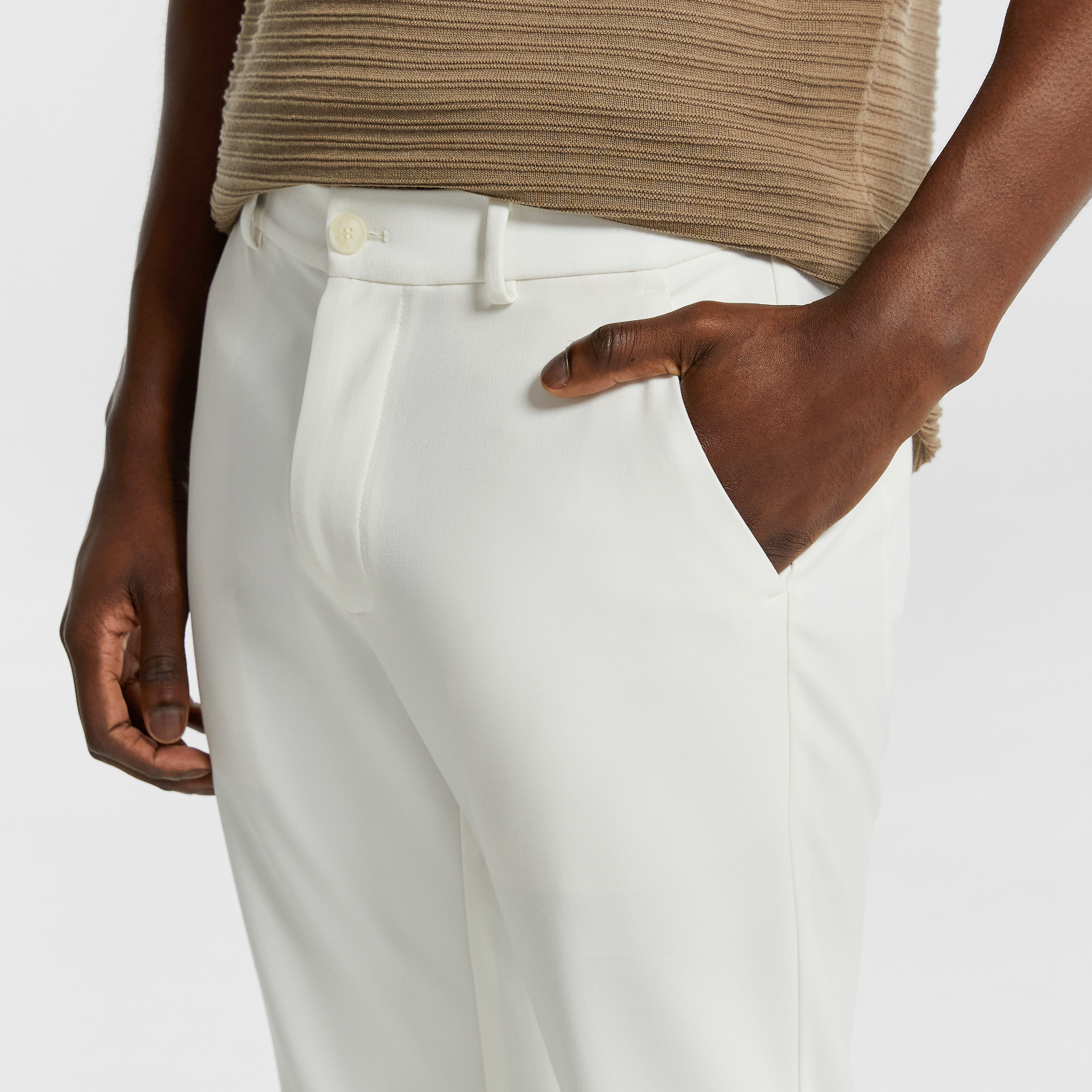 White Reign Slim Cropped Chino | Men's Bottom | yd AU