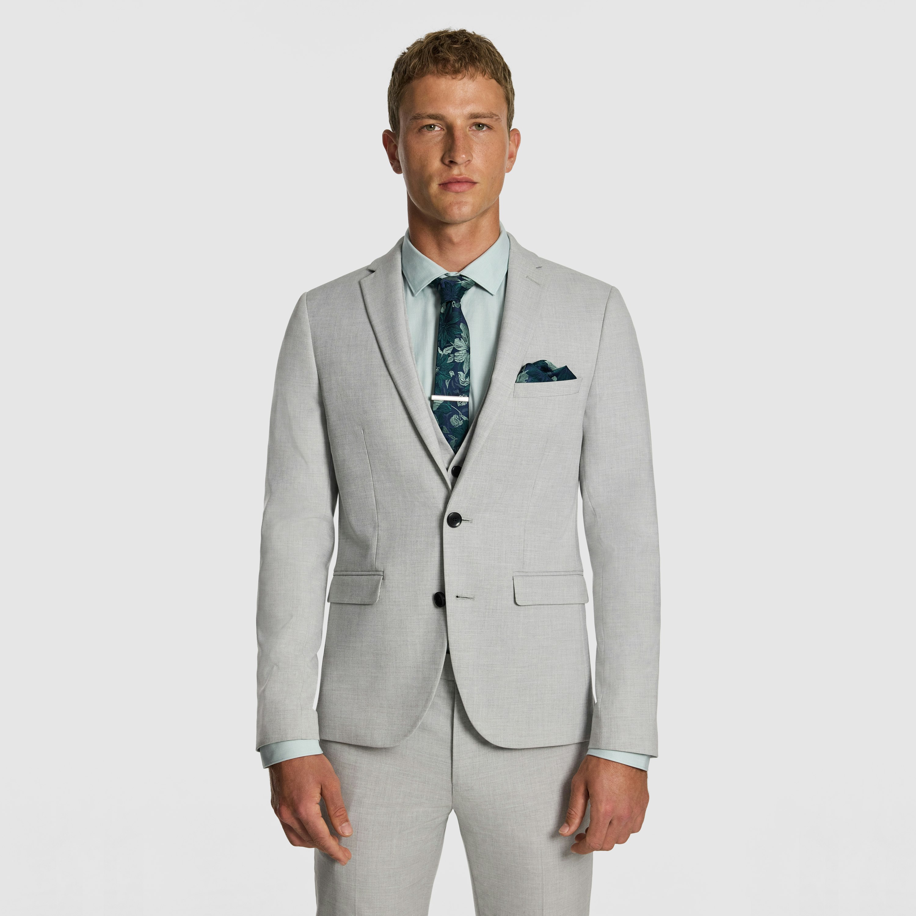 Silver Pistol Skinny Stretch Suit Jacket | Men's Tops | yd AU