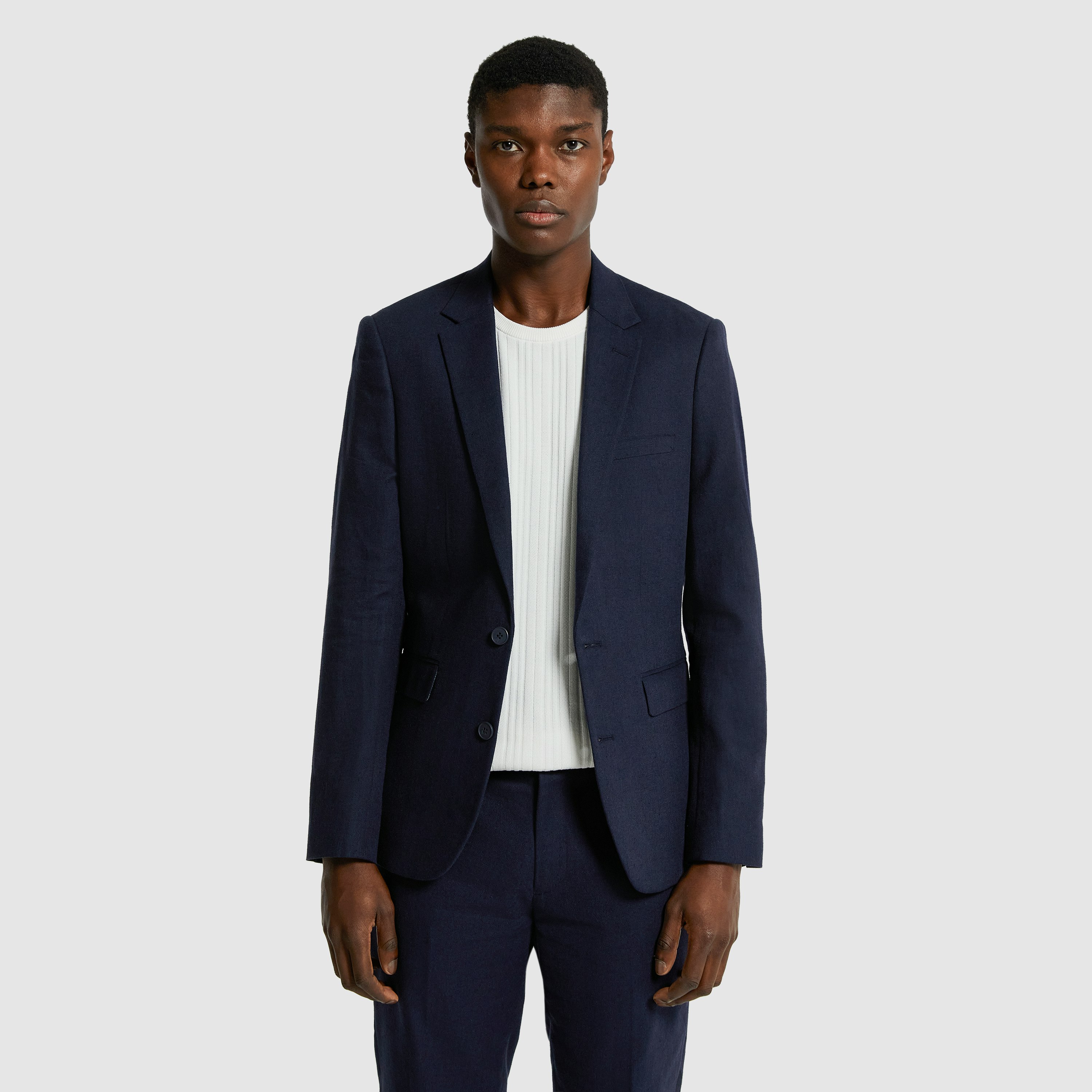 Ink Euro Slim Linen Blend Suit Jacket | Men's Tops | yd AU