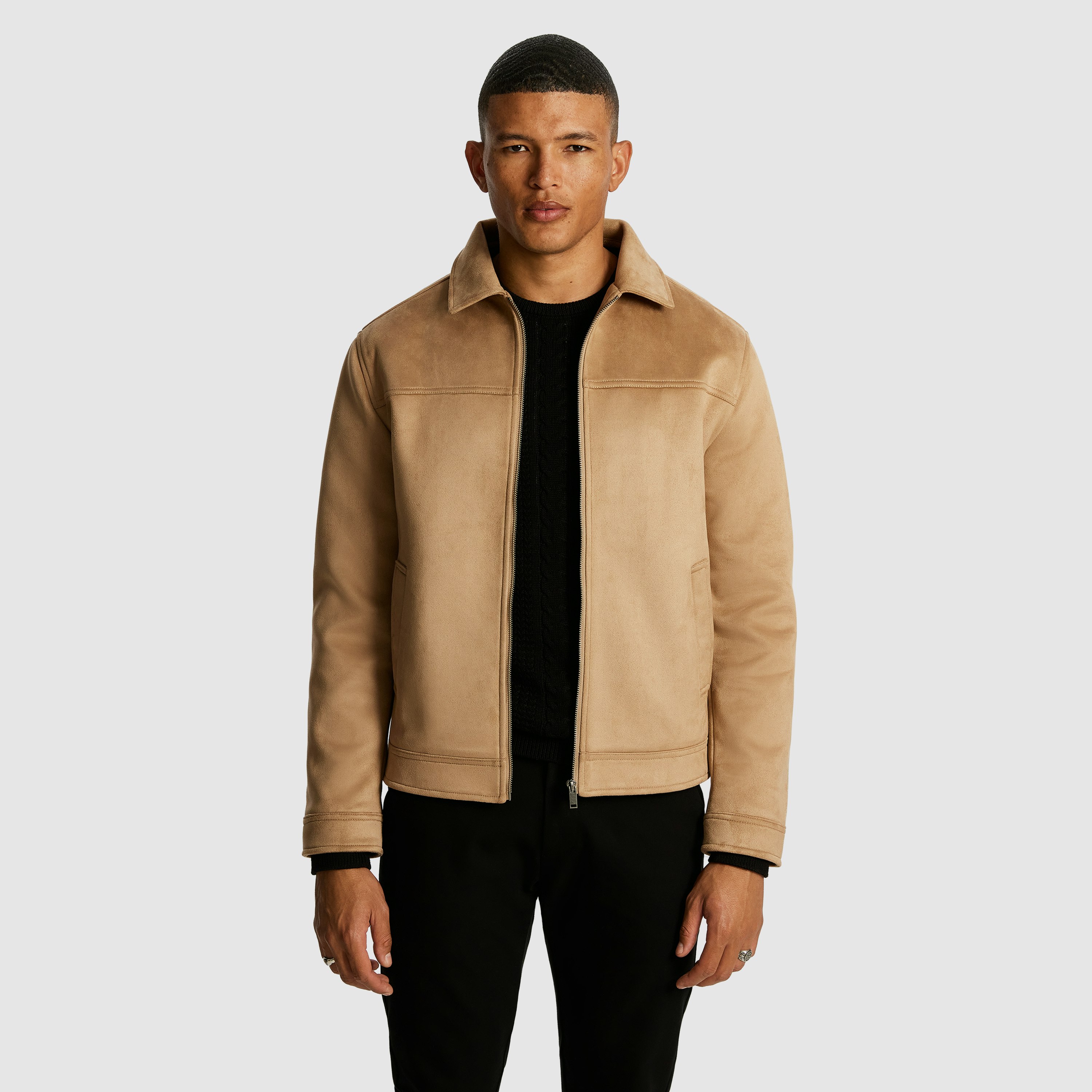 Natural Sutherland Faux Suede Jacket | Men's Tops | yd AU