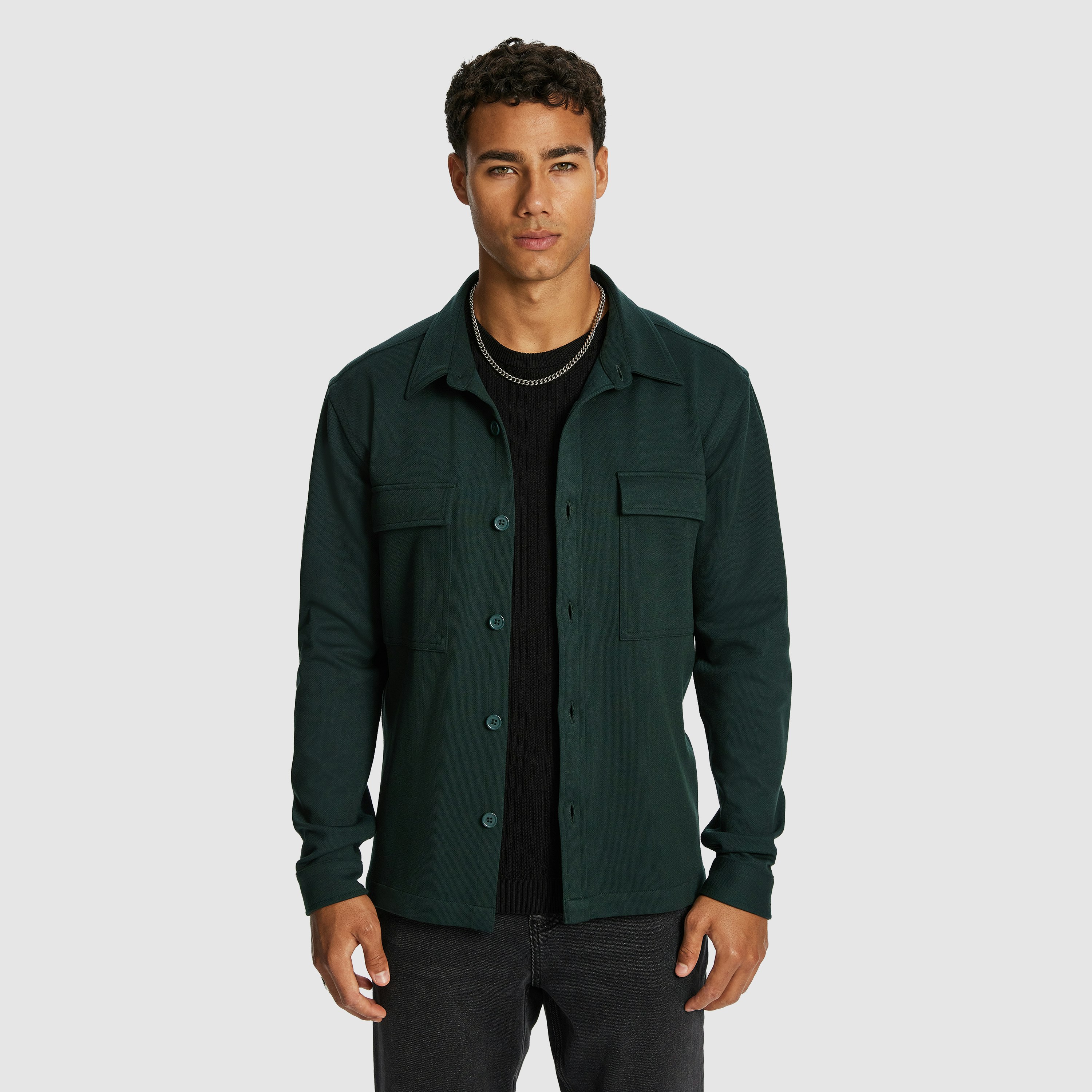 Teal Dawson Overshirt | Men's Tops | yd AU